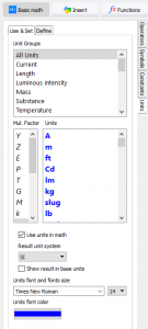 Using Units in Calculations - MatDeck Lessons