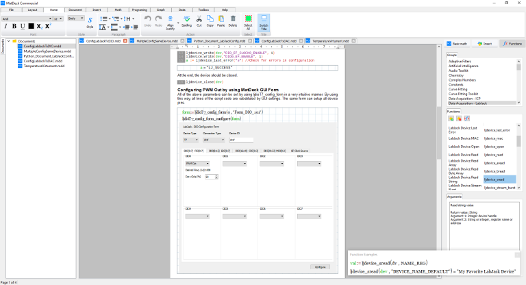MatDeck LabJack software for T-Series - LabDeck