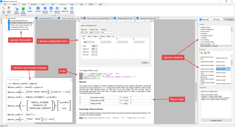MatDeck LabJack software for T-Series - LabDeck