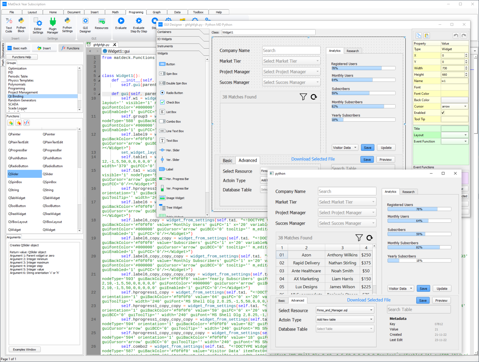 Lite MD Python Designer - LabDeck
